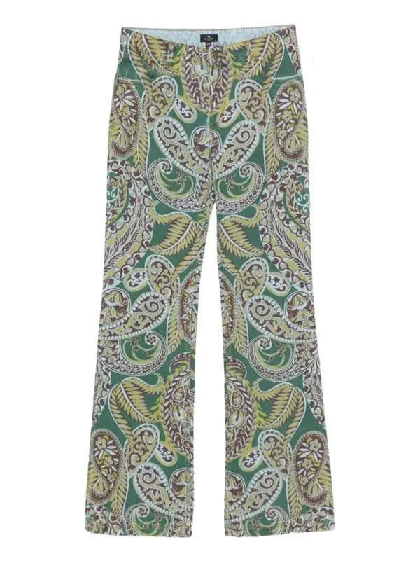 Etro Low Rise Printed Trousers - Multi-color