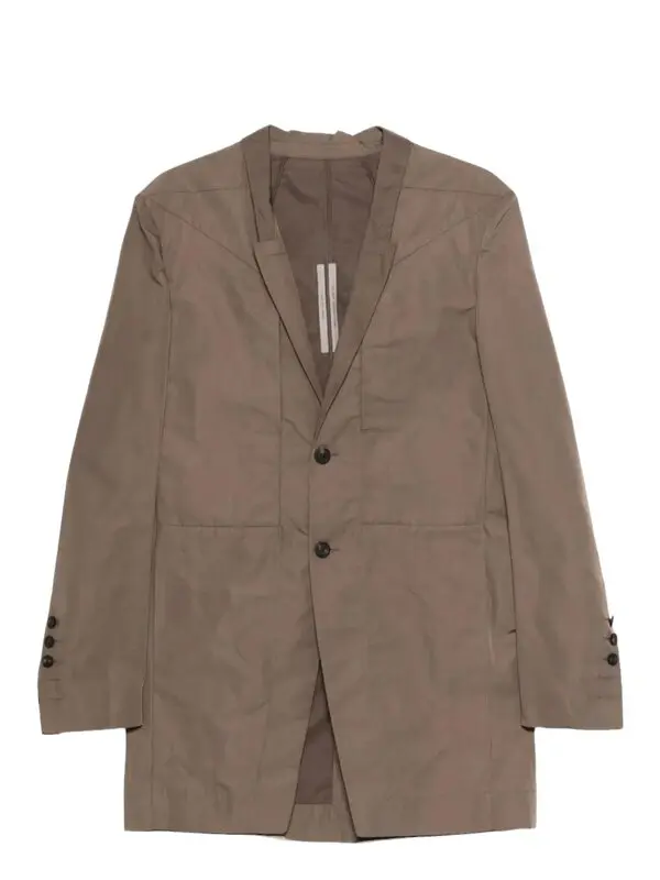 Rick Owens Paneled Button Detail Coat - Brown