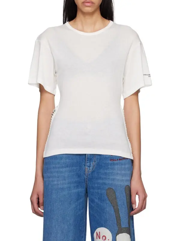 Stella McCartney Chain-detailed Crewneck T-shirt - White
