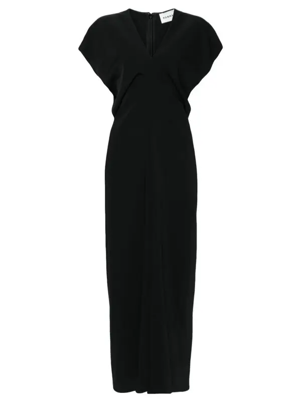 P.a.r.o.s.h Draped Cady Maxi Dress - Black
