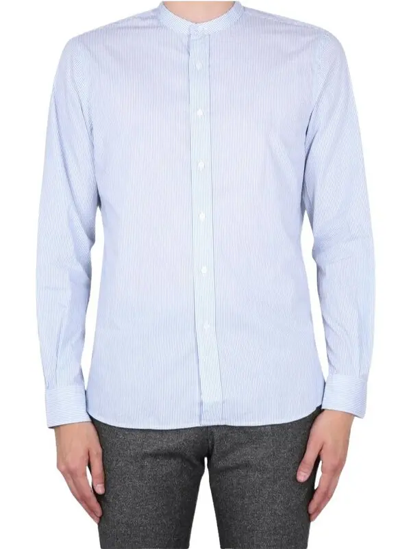 Aspesi Striped Buttoned Shirt - Blue