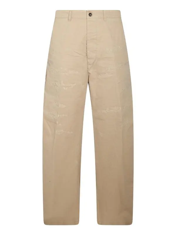 Dsquared2 Distressed Straight-leg Pants - Beige