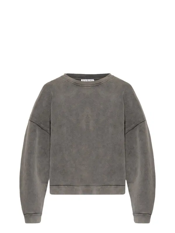 Acne Studios Logo Patch Crewneck Sweatshirt - Faded Black