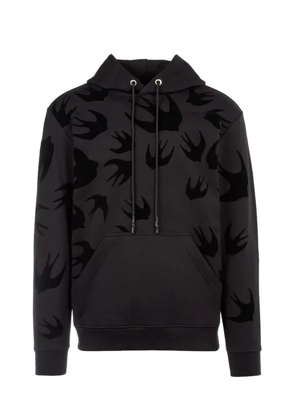 Alexander McQueen Printed Hooded Sweater - Black