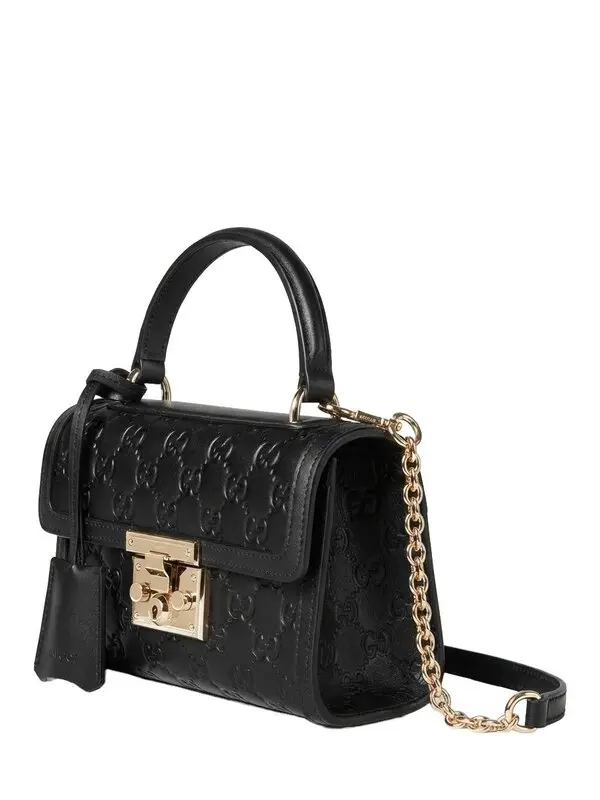Gucci Padlock Small Top Handle Bag - Black