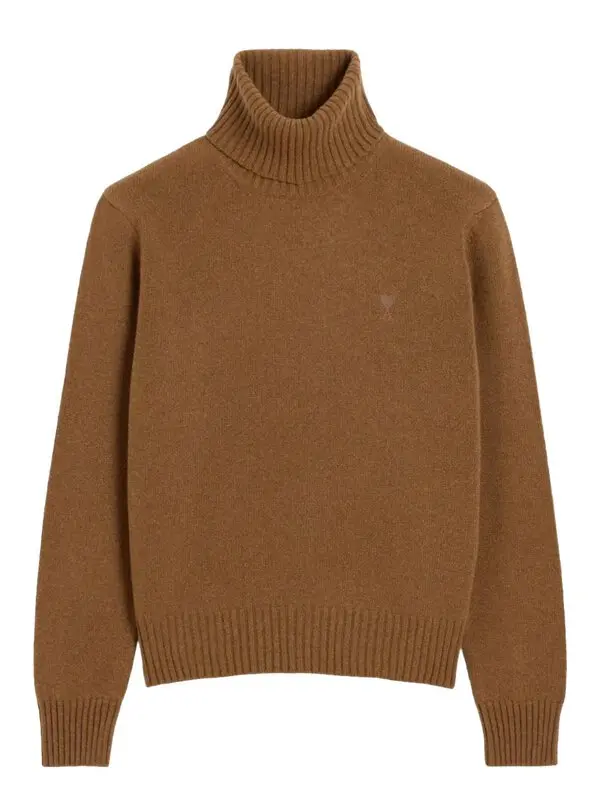 Ami De Coeur Roll Neck Sweater - Brown
