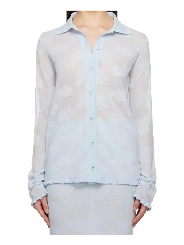 Cecilie Bahnsen Blue Petra Cardigan - White