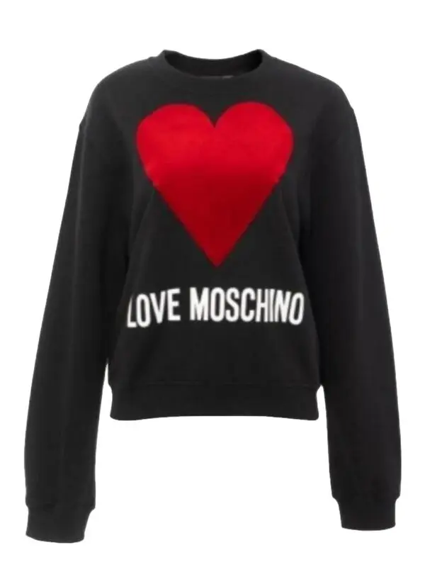 Moschino Printed Heart Sweatshirt - Black