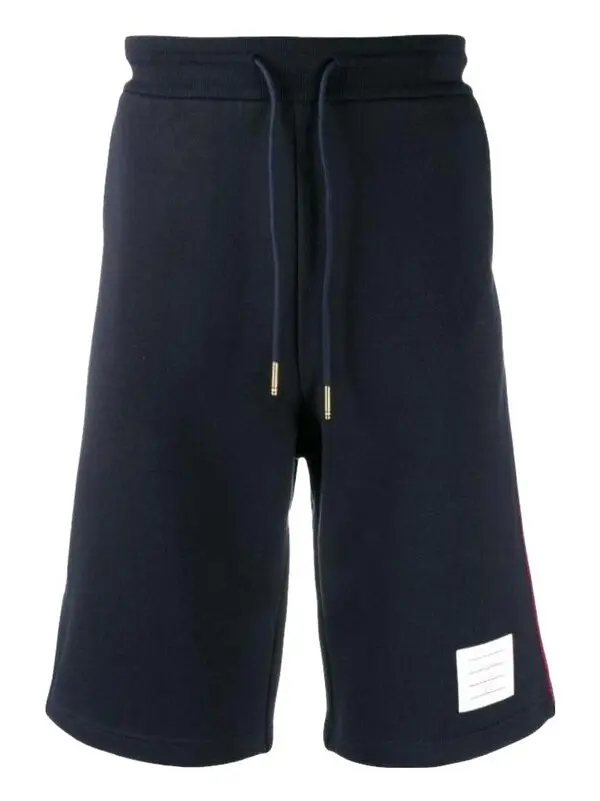 Thom Browne Side Stripe Track Shorts - Navy Blue