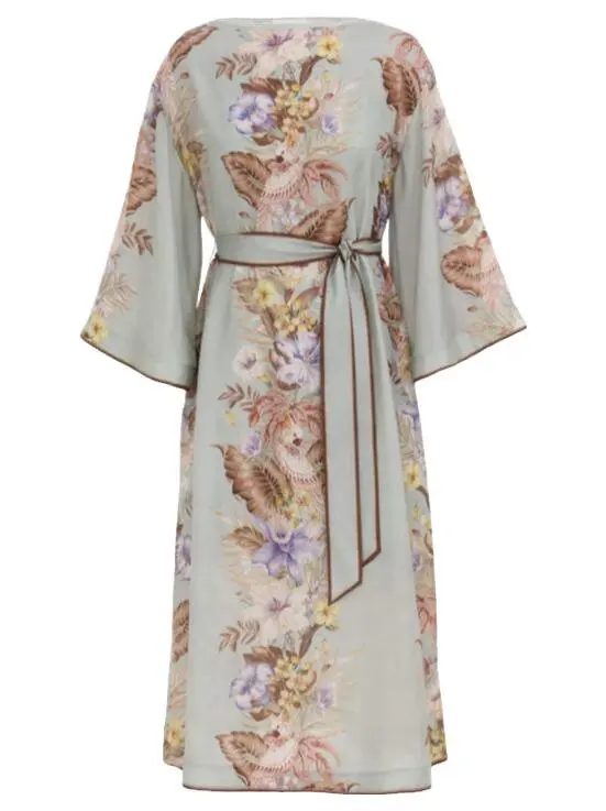 Zimmermann Coco Tunic Midi Dress - Gray