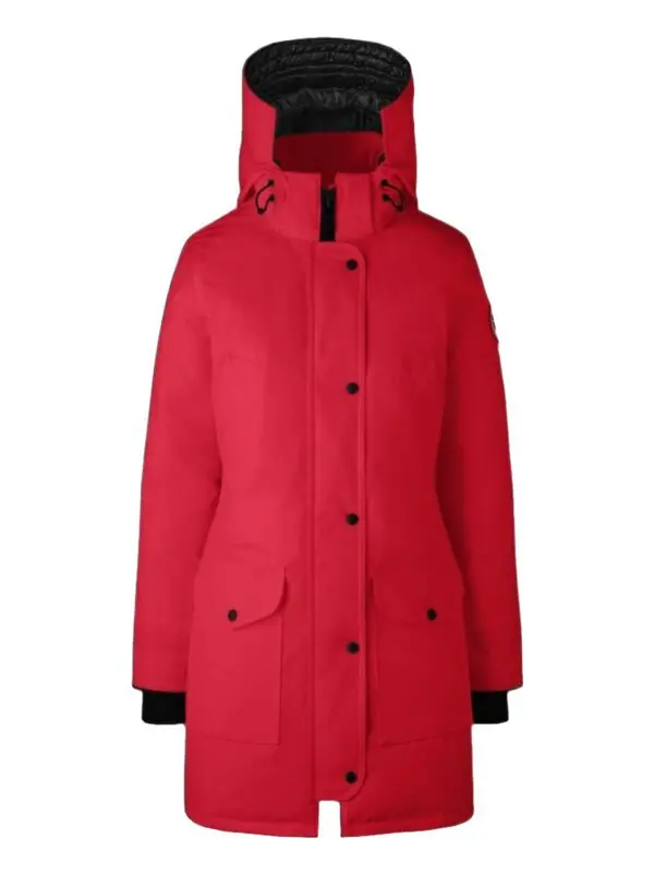 Canada Goose Logo-patch Zip-fastening Coat - Fortune Red