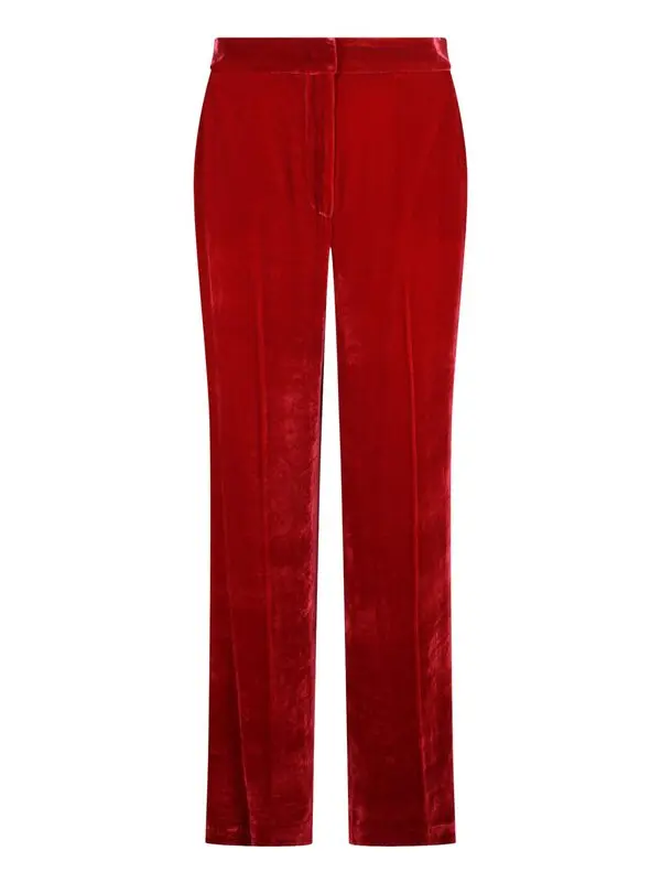 P.a.r.o.s.h Straight-leg Velvet Pants - Rosso
