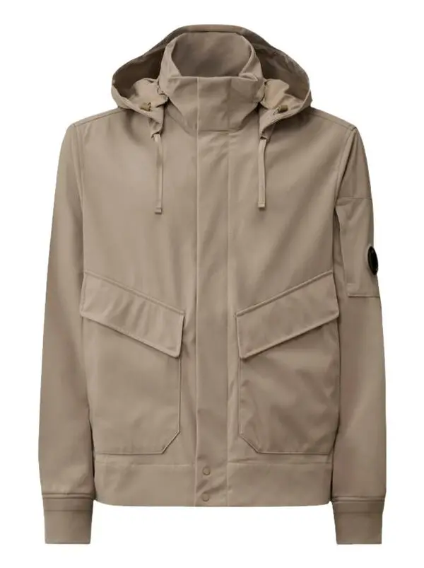C.P. COMPANY Lens Detail Hooded Jacket - Dove - Grey