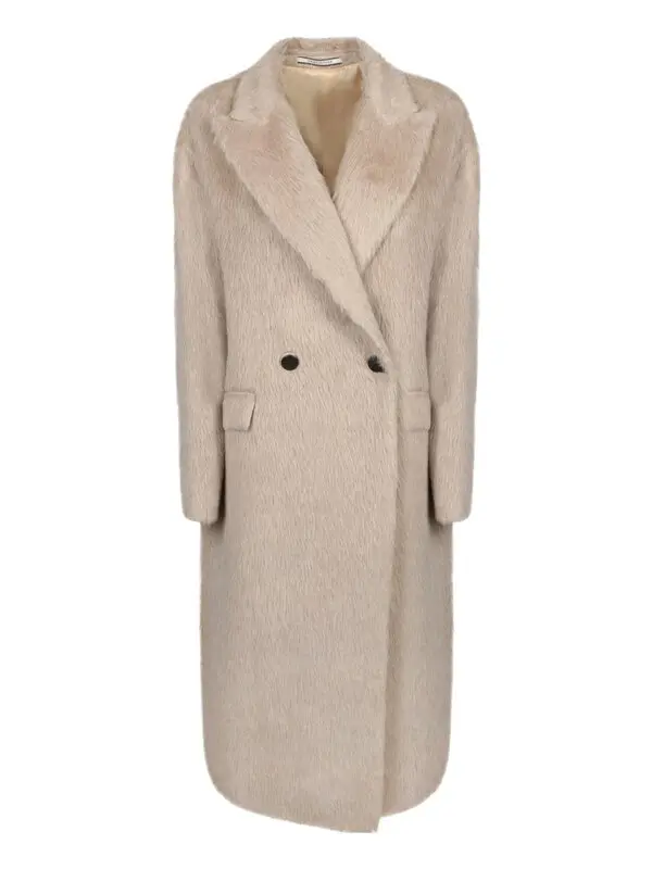 Tagliatore Double-breasted Alpaca Coat - Beige