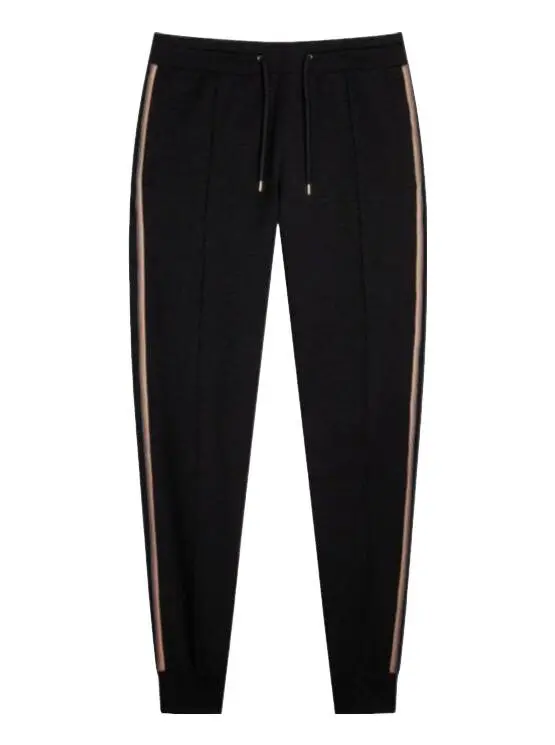 Paul Smith Stripe Detailed Taped Joggers - Black