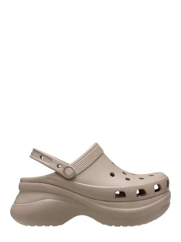 CROCS Round-toe Platform Clogs - Taupe