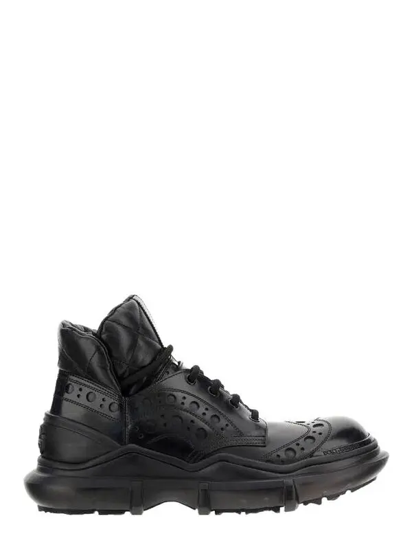 Dolce & Gabbana Logo Plaque Ankle Boots - Black