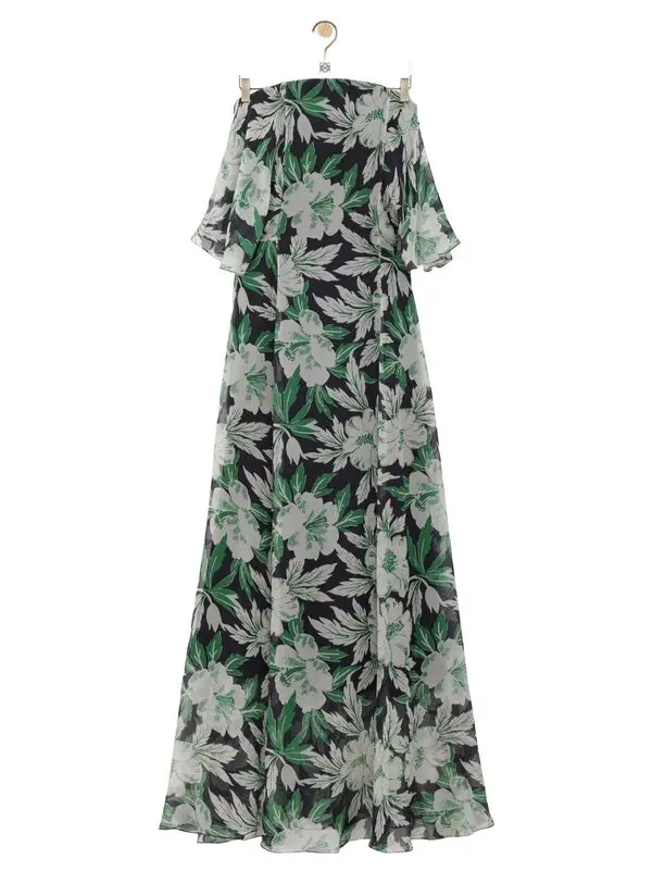 Loewe Off-the-shoulder Floral Print Maxi Dress - Multicolor