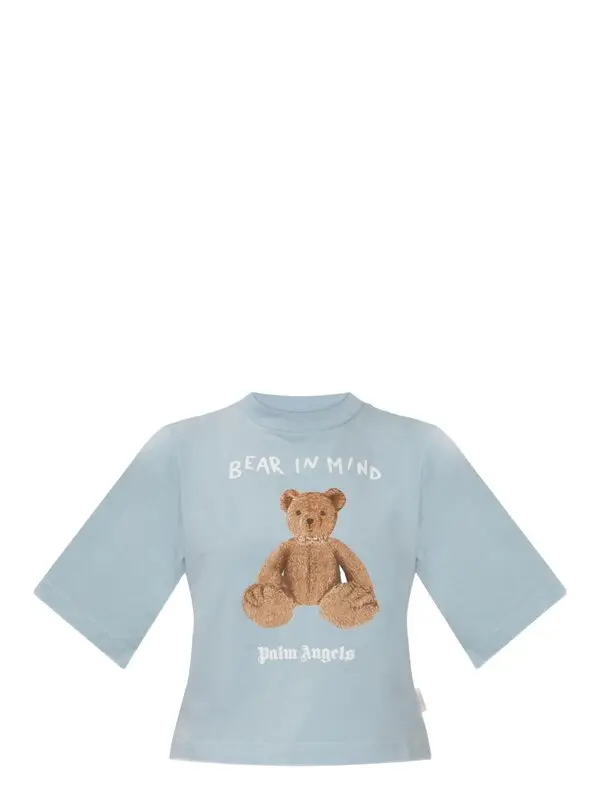 Palm Angels Bear In Mind Graphic T-shirt - Gray