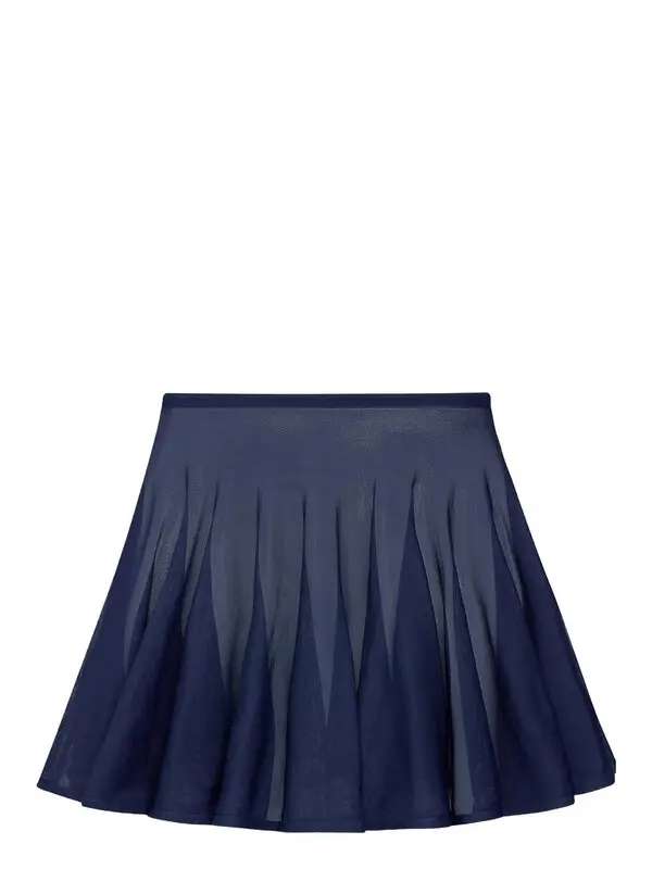 Alaïa Fine Knit Skater Skirt - Dark Blue