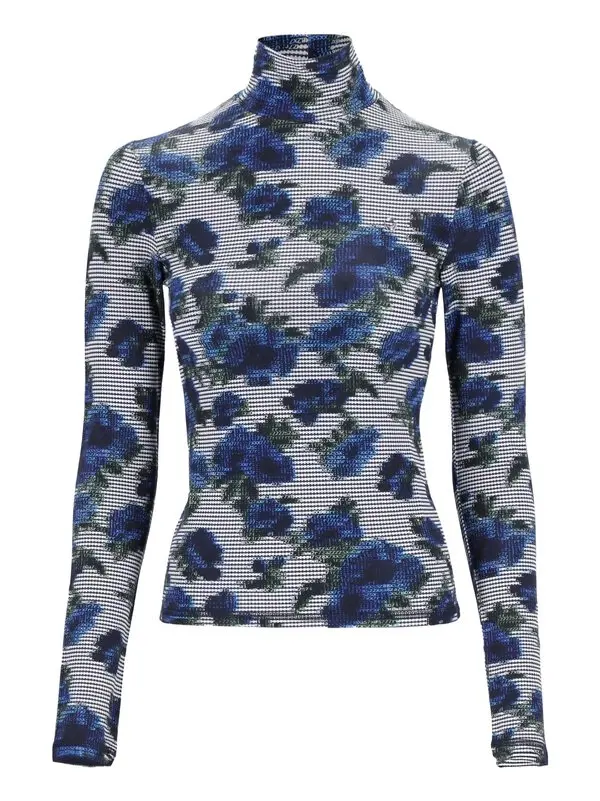 Coperni Floral Print High-neck Top - Multicolor