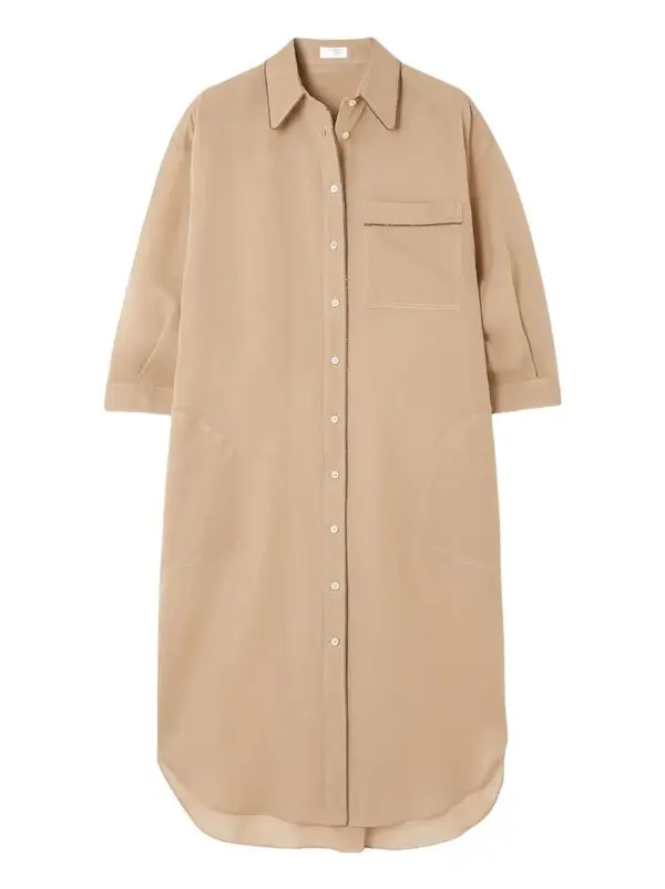 Brunello Cucinelli Relaxed Fit Shirt With Classic Collar - Nude