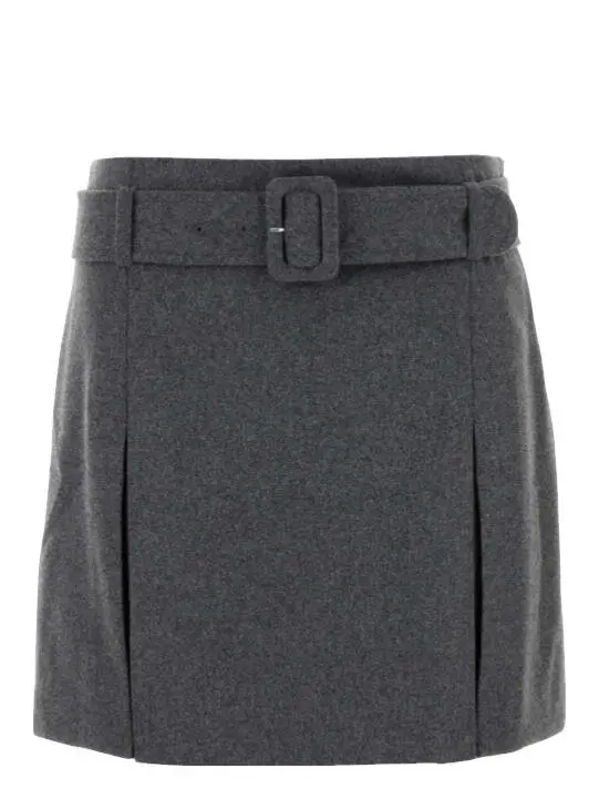 A.p.c. Belted Mini Skirt - Grey