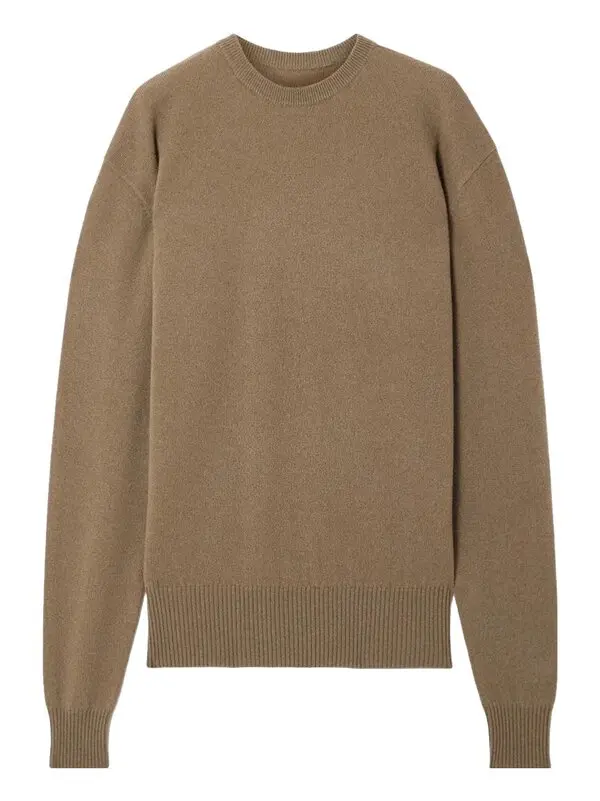 TOTEME Long-sleeve Crewneck Knitted Jumper - Brown