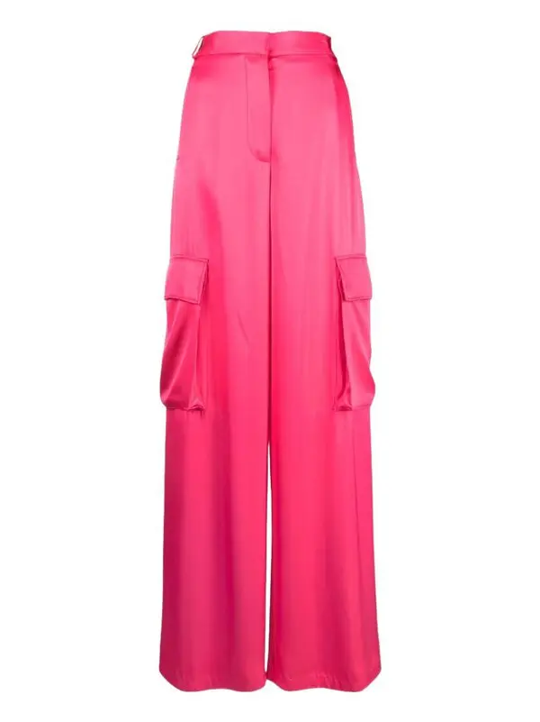 Versace High-waisted Wide-leg Cargo Pants - Pink