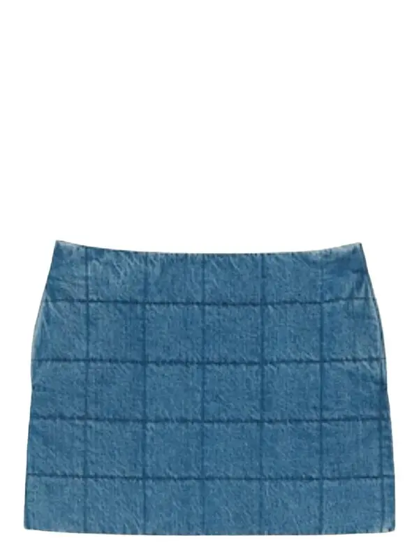 Gucci Denim Quilted Skirt - Blue