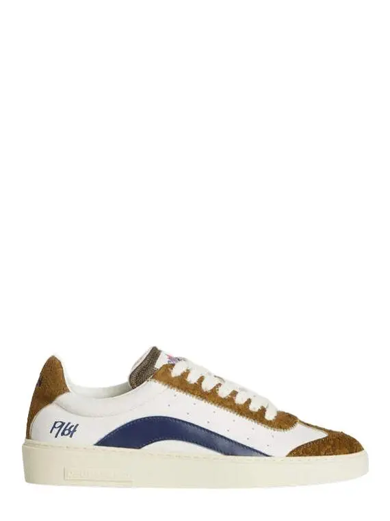 Dsquared2 Rider Lace-up Suede, Leather, And Mesh Sneakers - Multi-color