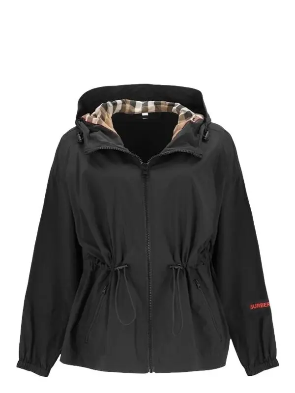 Burberry Drawstring Windproof Jacket - Black