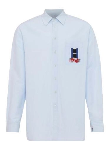 J.W.ANDERSON Jw Anderson Window' Embroidered Shirt - Light Blue