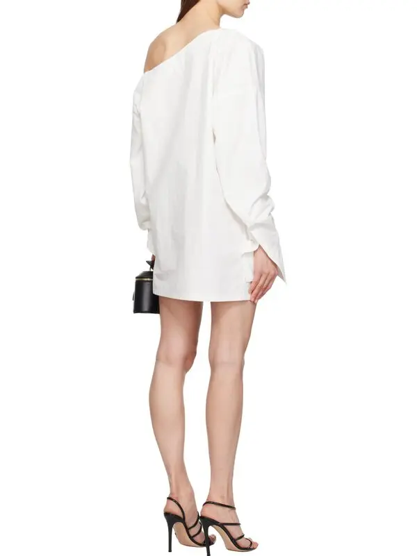 Balmain Off-the-shoulder Open-neck Dress - White