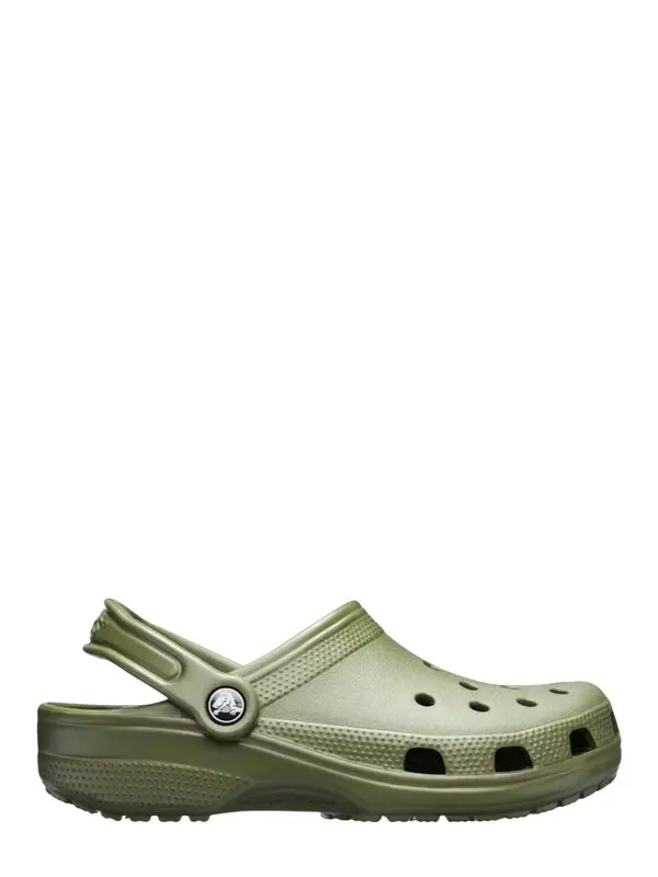 CROCS Round-toe Clogs With Ventilated Front And Heel Strap - Green