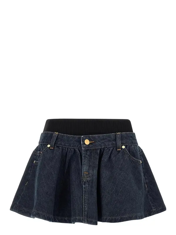 7 For All Mankind Five-pocket Denim Mini Skirt - Blue