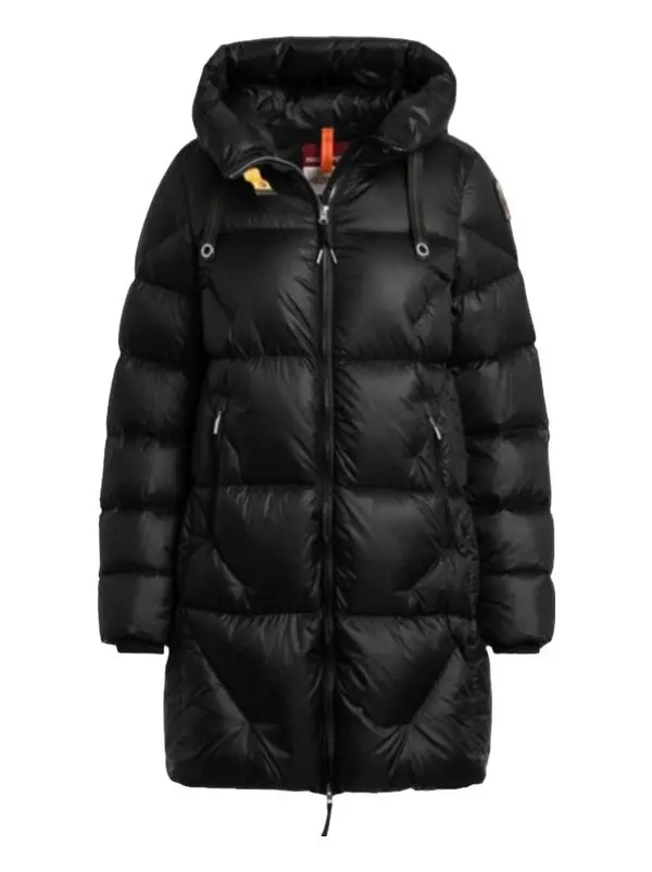 PARAJUMPERS Long Down Jacket With Hood - Black