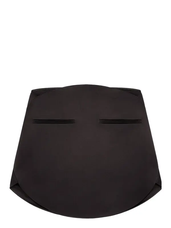 COURREGES Satin Mini Skirt - Black