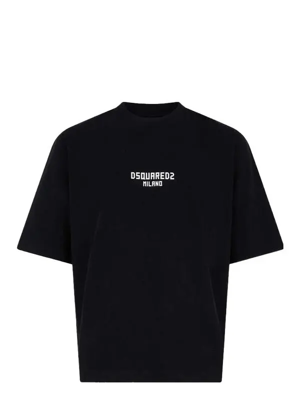 Dsquared2 Logo Printed Crewneck T-shirt - Black
