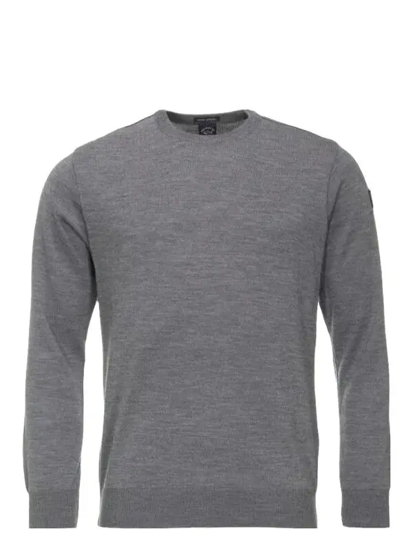 PAUL  SHARK Paul & Shark Logo Patch Crew Neck Jumper - Gray