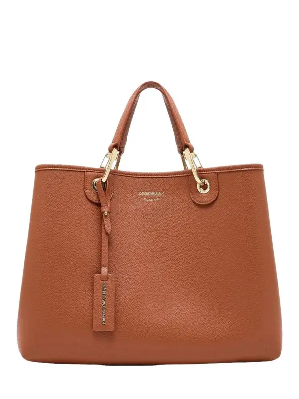 Emporio Armani Logo Shopper Bag - Brown