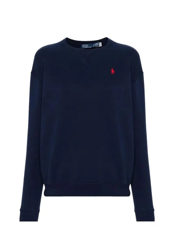 Polo Ralph Lauren Crewneck Sweatshirt With Embroidered Pony Logo - Black