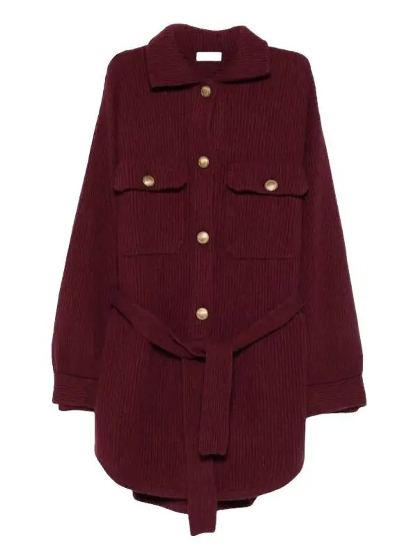 Brunello Cucinelli Belted Buttoned Ribbed Cardigan - Brown