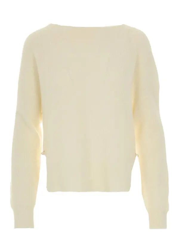 Liu Jo Ribbed Crew Neck Sweater - Nude