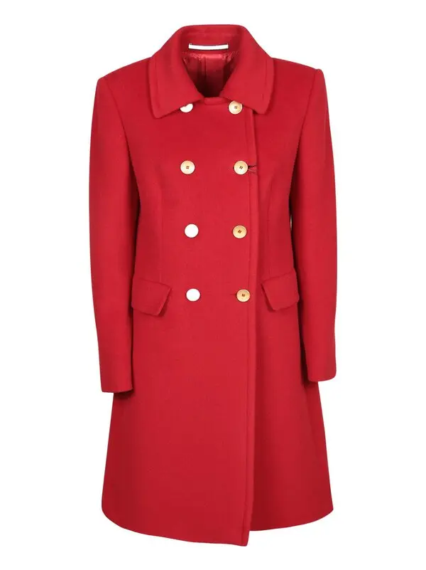 Tagliatore Double-breasted Buttoned Coat - Red