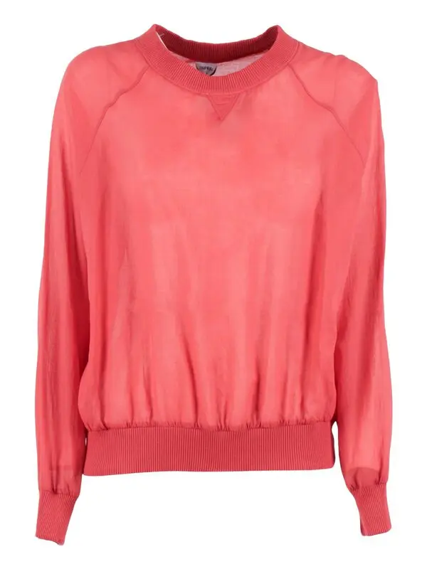 Aspesi Garment-dyed Voile Blouse - Red