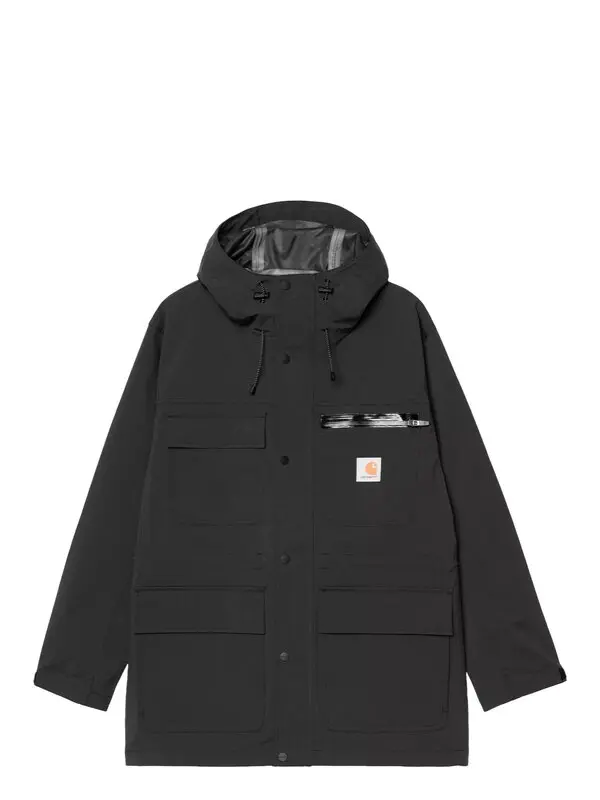 Carhartt Work In Progress Bowden Hooded Raincoat - Black