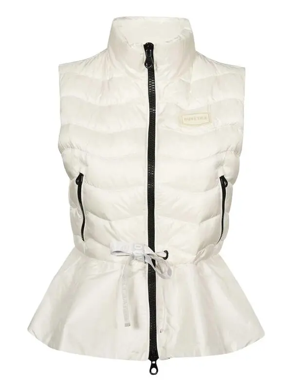 Duvetica Quilted Flare Hem Vest - White