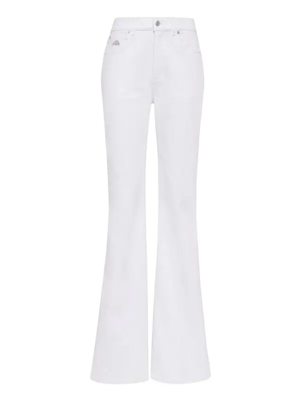 Alexander McQueen Logo Patch Flared Jeans - White