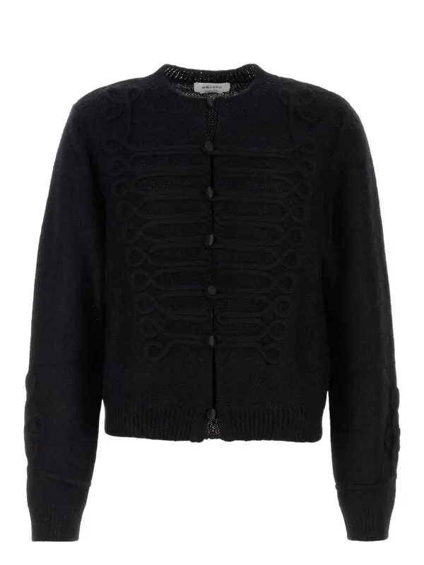 Alexander McQueen Embellished Crewneck Cardigan - Black